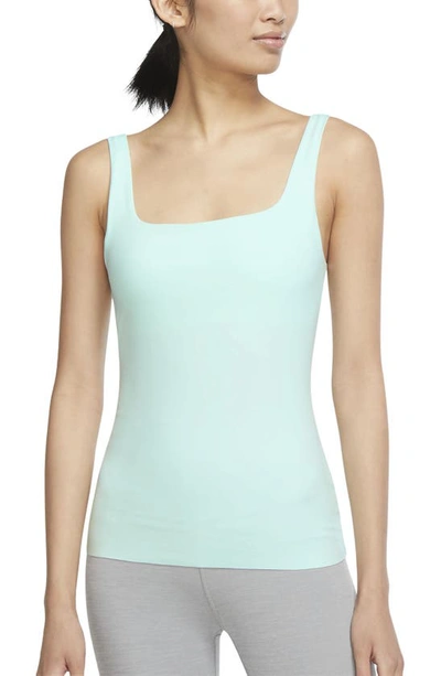 Nike Yoga Luxe Womens Shelf Bra Tank In Mint Foamgrey Fog Modesens