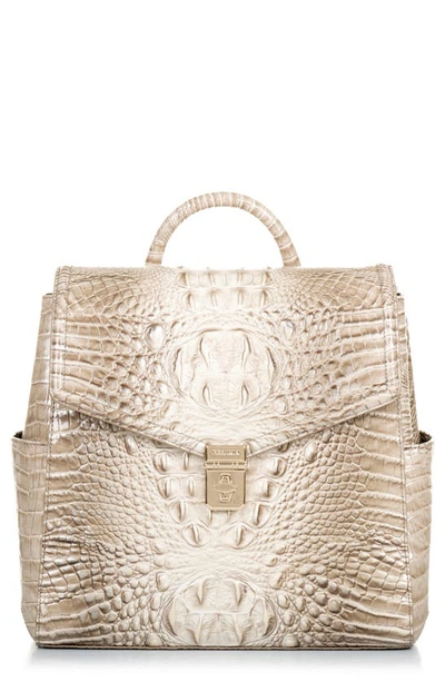 Brahmin Liz Medium Croc Embossed Leather Backpack In Clay | ModeSens