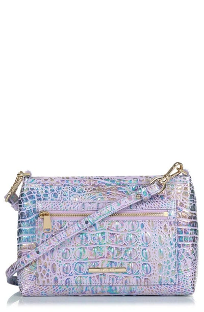 Brahmin Vida Croc Embossed Leather Crossbody Bag In Violet Wonderland ...