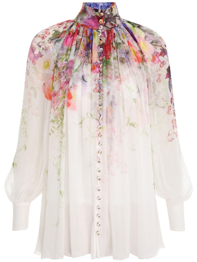 Zimmermann Prima Floral Smock Top In Multicoloured | ModeSens