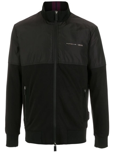 Hugo Boss X Porsche Logo-print Bomber Jacket In Black | ModeSens