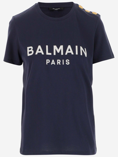 Balmain T-shirts And Polos In Blu | ModeSens