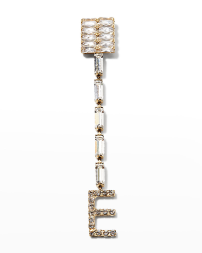 Retroféte Retrofete Lara Block Crystal Letter Drop Earrings | ModeSens