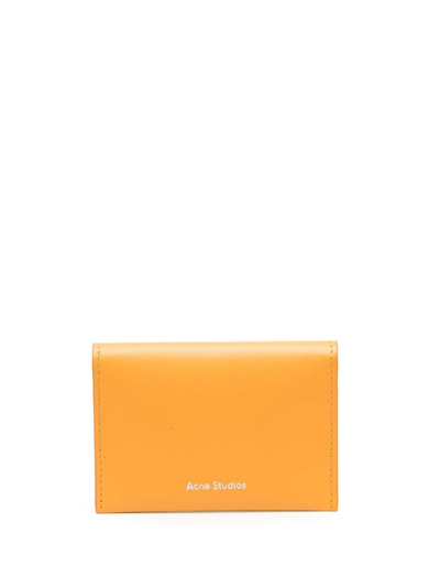 Acne Studios Logo-stamp Folding Wallet In Yellow | ModeSens
