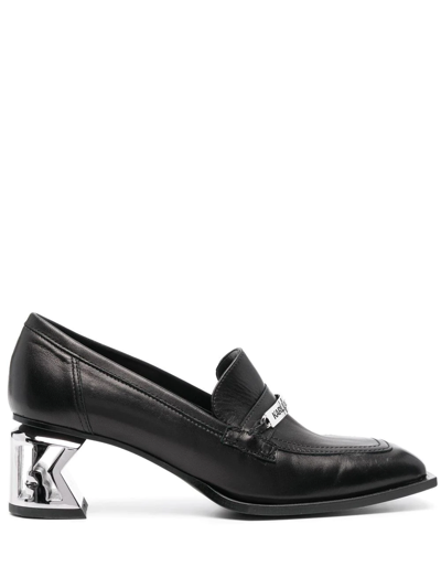 Karl Lagerfeld K-blok Apron-front Loafers In Black | ModeSens