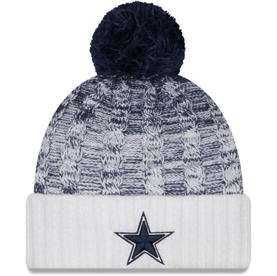 New Era White Dallas Cowboys Fade Cuffed Knit Hat With Pom | ModeSens