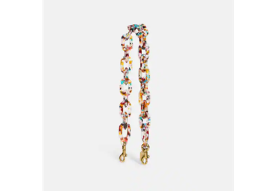 Coach Short Chain Strap With Recycled Resin In Brass/multi | ModeSens