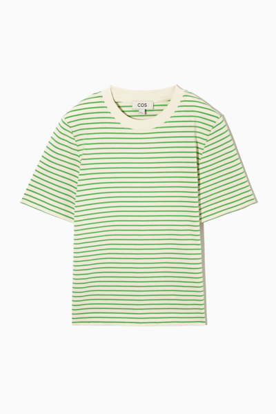 Cos Boxy-fit Heavyweight T-shirt In Green | ModeSens