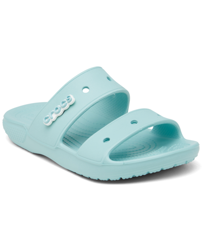 Crocs Women's Classic 2-strap Slide Sandals From Finish Line In Pure ...