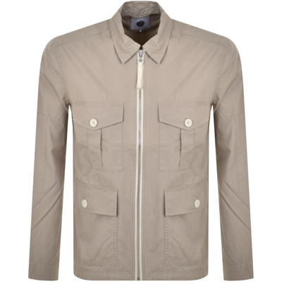 Pretty Green Creedence Overshirt Beige | ModeSens