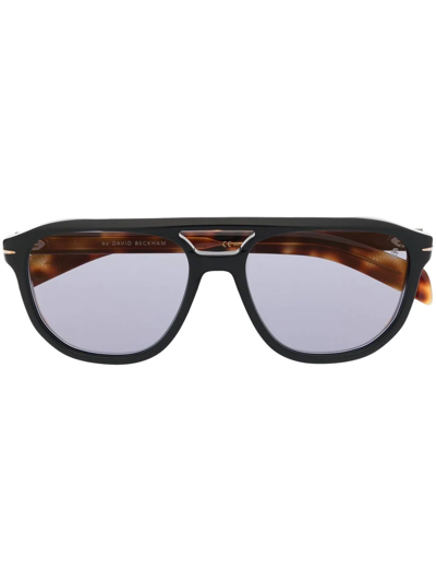 Eyewear By David Beckham Double-bridge Square-frame Sunglasses In Braun ...
