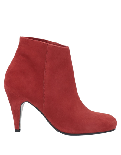 Dora Ankle Boots In Brick Red | ModeSens