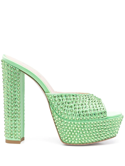 Gedebe Eva 90 Slip-on Mules In Green | ModeSens