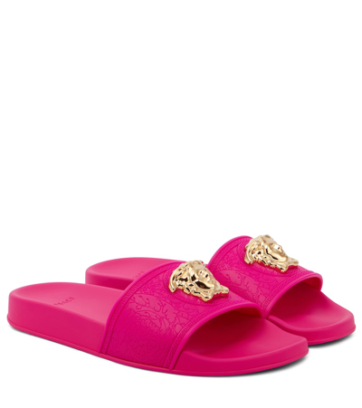 Versace Palazzo Rubber Pool Slide In Pink | ModeSens