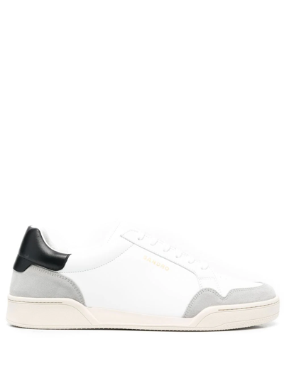 Sandro Logo Low-top Sneakers In Weiss | ModeSens