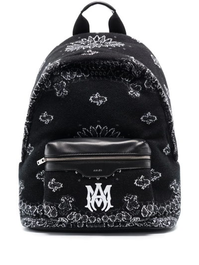 Amiri Paisley-print Backpack In Black | ModeSens