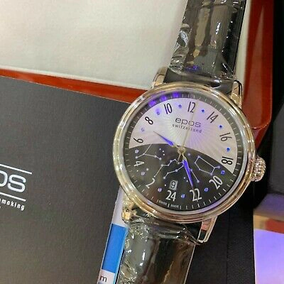Pre-owned Epos Emotion Mechanical 24 Hour Day-night Stars Swiss Watch ...