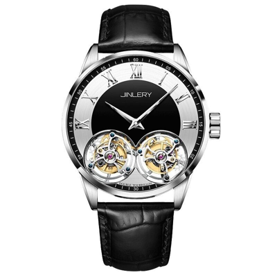 Pre-owned Jinlery Double Flywheel Automatic Mechanical Men's Watch ...