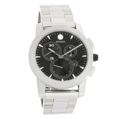 Pre-owned Movado Vizio Mens Stainless Steel Swiss Quartz Chronograph ...