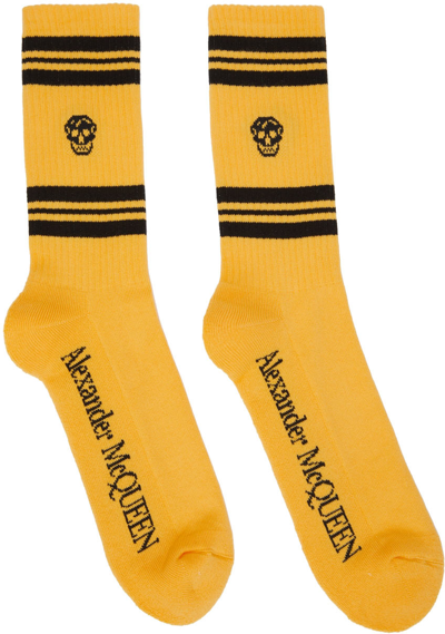 Alexander Mcqueen Yellow Sport Socks In 7260 Pop Yellow/blac | ModeSens