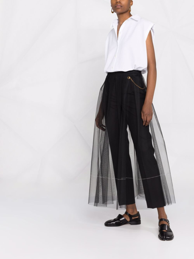 Maison Margiela Women Tulle Maxi Skirt In Black | ModeSens