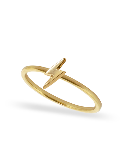 Alex Woo Mini Lightning Bolt Stacker Ring In Gold Plated | ModeSens