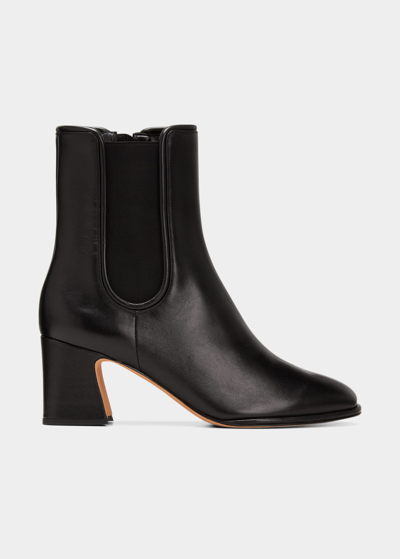 Alexandre Birman Ava Leather Chelsea Booties In Black | ModeSens