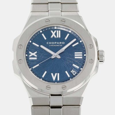 Pre-owned Chopard Blue Stainless Steel Alpine Eagle 298600-3001 Men's Wristwatch 41 Mm | ModeSens