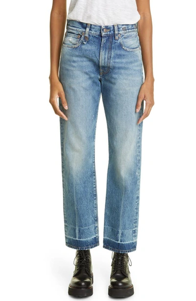 R13 Distressed Boyfriend Jeans In Jasper W/ Let Down Hem | ModeSens
