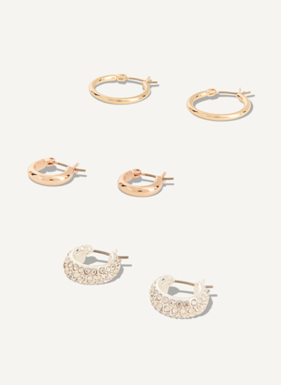 Dkny Women's Tritone Trio Earring Set In Gold | ModeSens