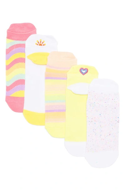 Abound Embroidered Back Tab No Show Socks In Pink-green Multi | ModeSens