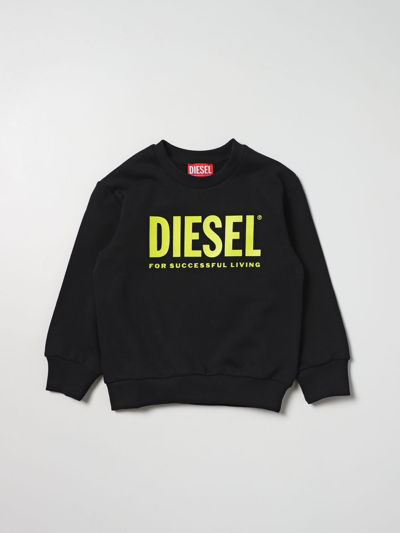 Diesel Jumper In Cotton With Logo In Black | ModeSens