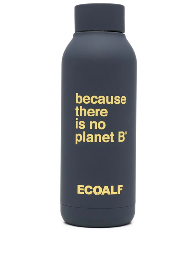 Ecoalf Slogan-print Stainless Steel Bottle In Blue | ModeSens