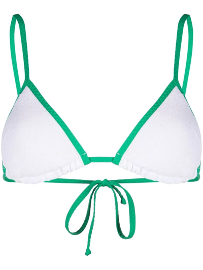 Mc2 Saint Barth Janet Triangle Bikini In White | ModeSens