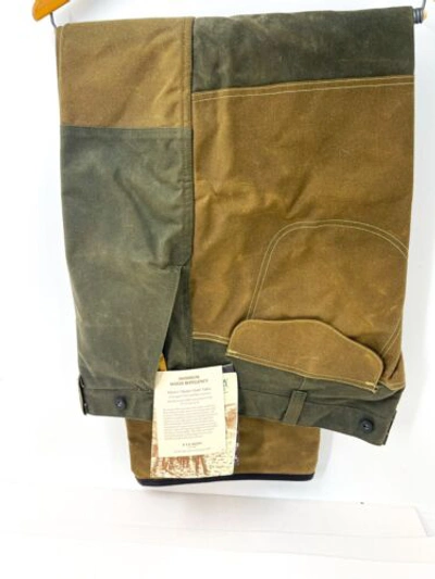 Pre-owned Filson Men's Waxed Tin Cloth Double Knee Hunting Pants Style ...