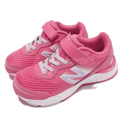 Pre-owned New Balance Balance 680 W Wide Pink White Strap Kids ...