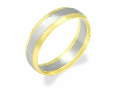 Pre-owned F.hinds F. Hinds Mens Jewellery 9ct Two Colour Gold Satin ...