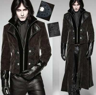 Pre-owned Punk Rave Convertible Steampunk Velvet Coat Jacket Gothic ...