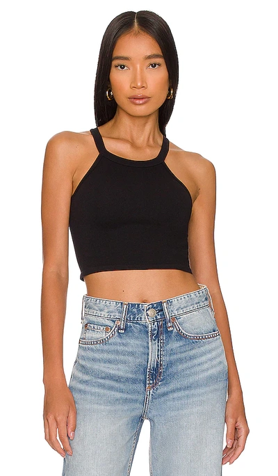 Free People Bella Cropped Tank In Black | ModeSens