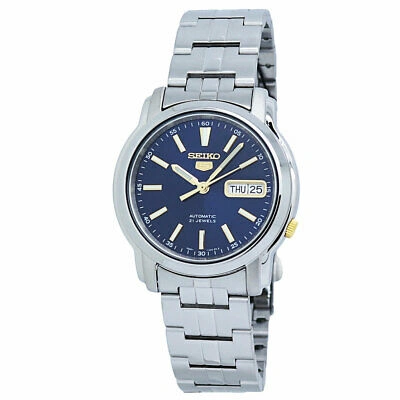 Pre-owned Seiko 5 Automatic Blue Dial Stainless Steel Men's Watch ...