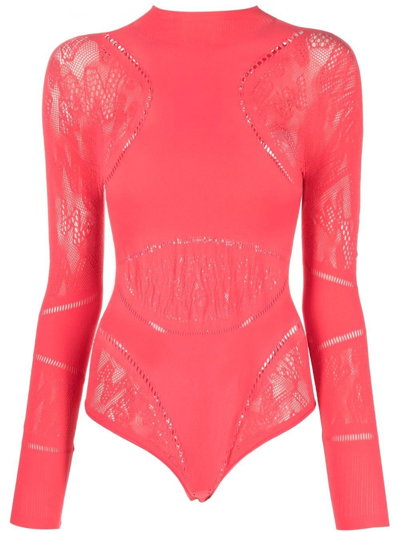 Wolford Sporty Logo Net Bodysuit In Hibiscus | ModeSens Wolford Sporty Logo Net Bodysuit In Hibiscus | ModeSens