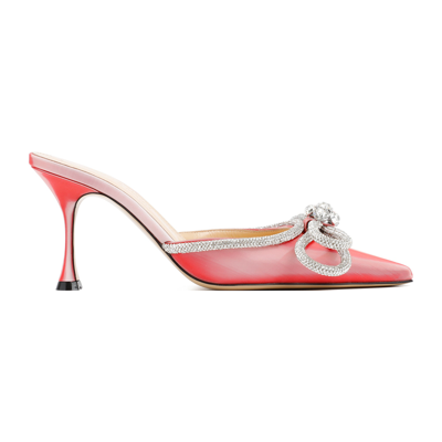 Mach & Mach Double Bow Vinyl & Leather Pump In Pink | ModeSens