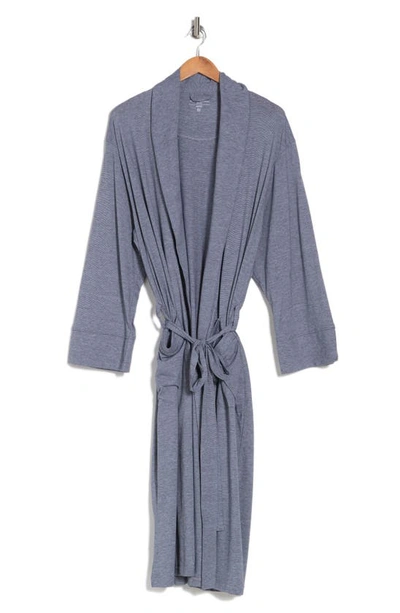 Daniel Buchler Feeder Stripe Robe In Midnight | ModeSens