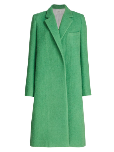 The Row Demi Textured Cashmere Long Coat In Green | ModeSens