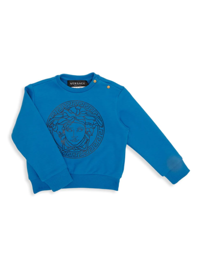 Versace Baby Boy's Felpa + St. Medusa Logo Sweatshirt In Blue | ModeSens