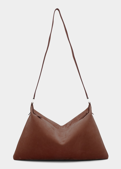 The Row Morgan Large Shoulder Bag In Leather In Gisg Ginger Shg | ModeSens