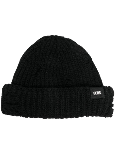 Gcds Knitted Giuly Logo Hat In Black | ModeSens