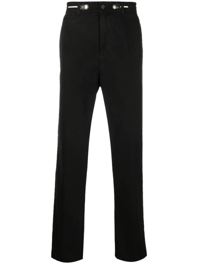 Diesel D-logo Slim-fit Chinos In Black | ModeSens