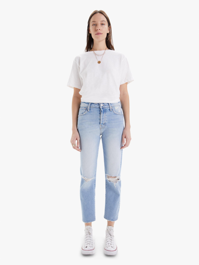 Mother The Scrapper Ankle Bless You, Again! Jeans In Light Blue | ModeSens
