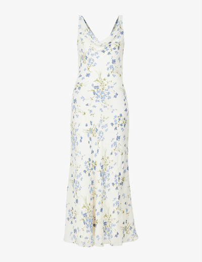 Reformation Emmeline Floral-print Crepe Midi Dress In Clarita | ModeSens